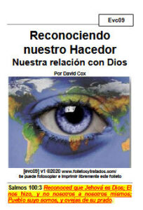 Evc009 Reconociendo nuestro Hacedor - Folletos Tripticos Evangelicos